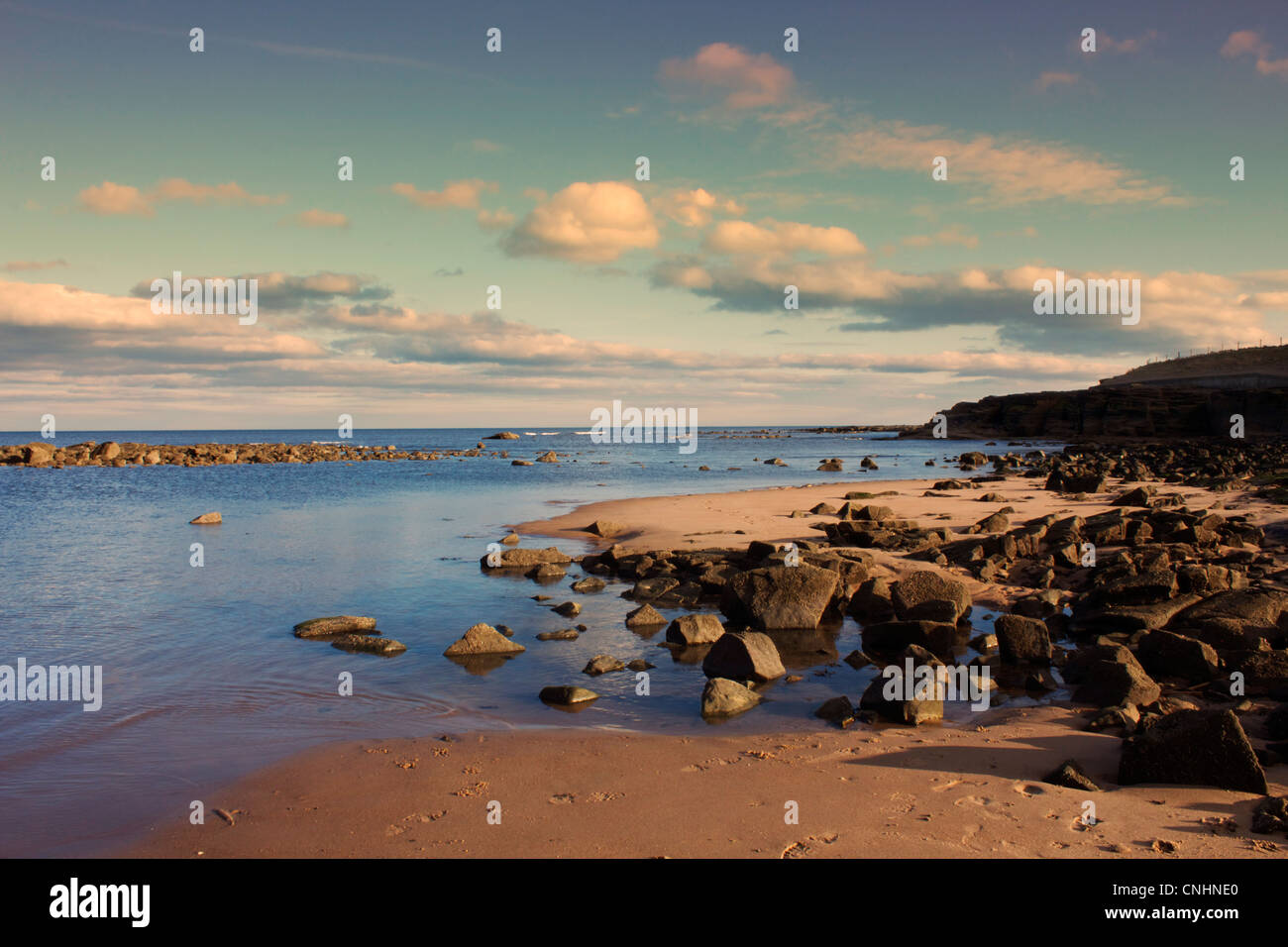 Cresswell Beach in Northumberland Stock Photo - Alamy