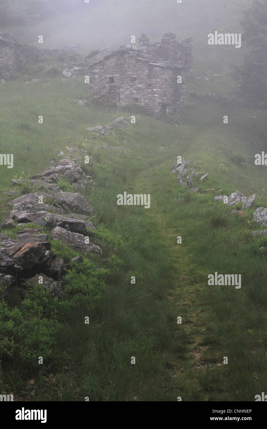 A run-down stone building, Val Sangone, Italy Stock Photo - Alamy