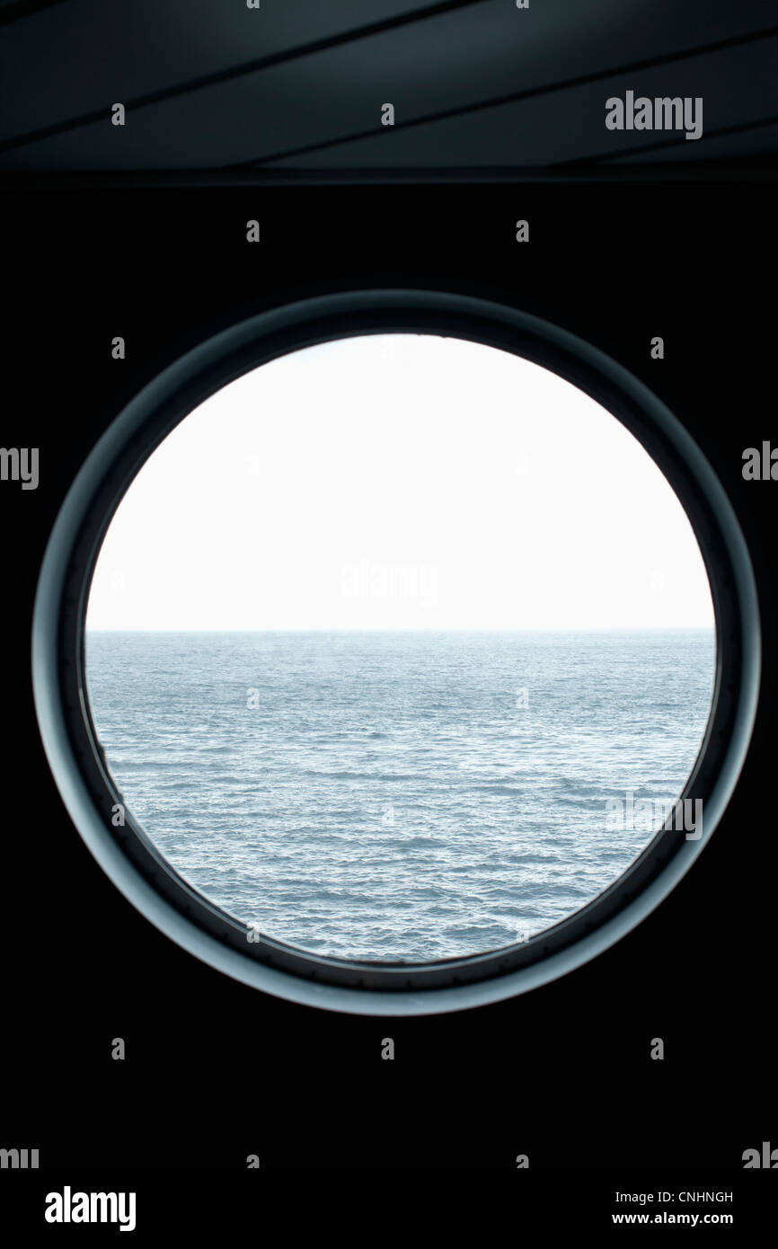 View of the sea through a porthole Stock Photo - Alamy