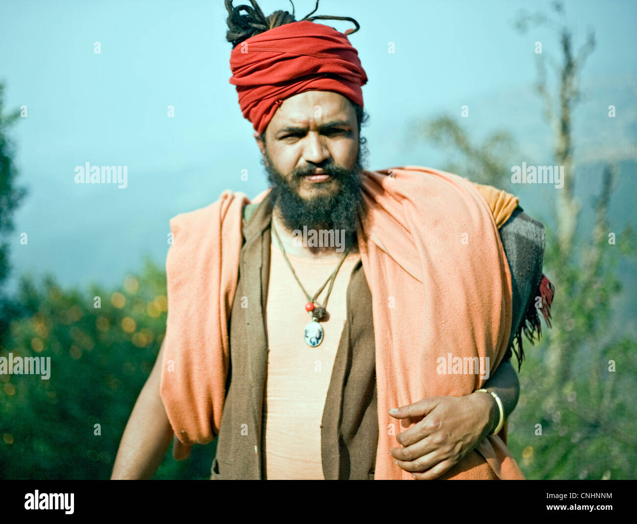Mongol Giri Baba on the way to Manakamana temple , Nepal Stock Photo ...