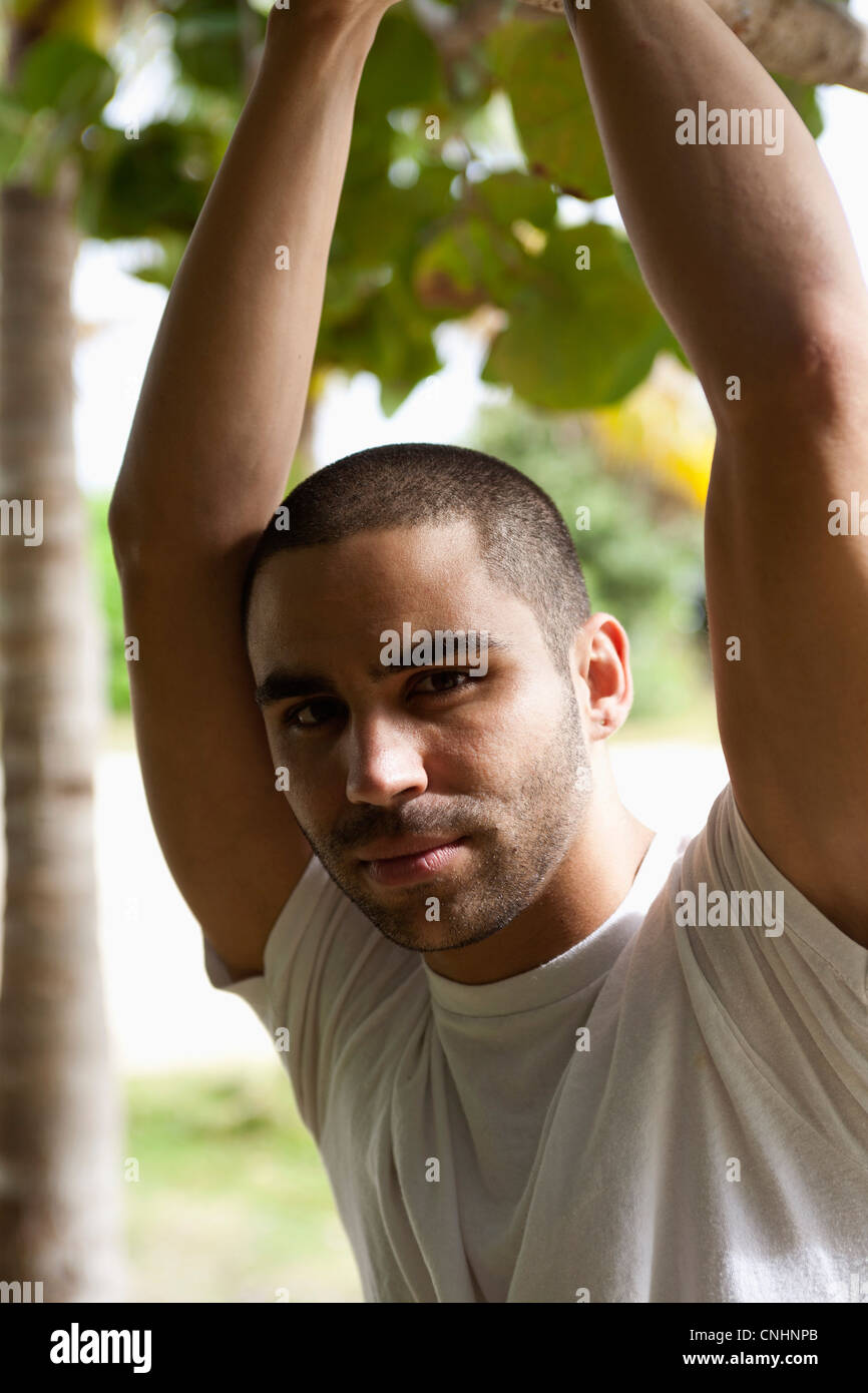Young man getting head shaved hi-res stock photography and images - Alamy