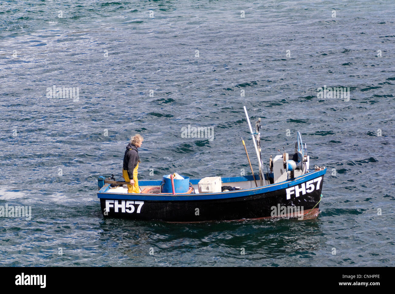 Commercial fishing at Coverack on the Lizard Peninsula in Cornwall ...