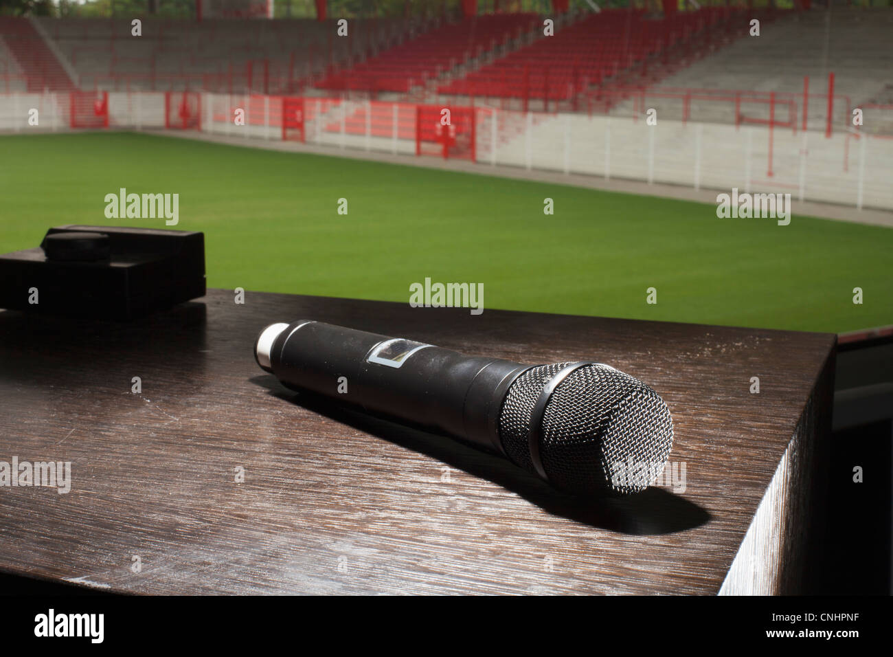 Microphone table hi-res stock photography and images - Alamy