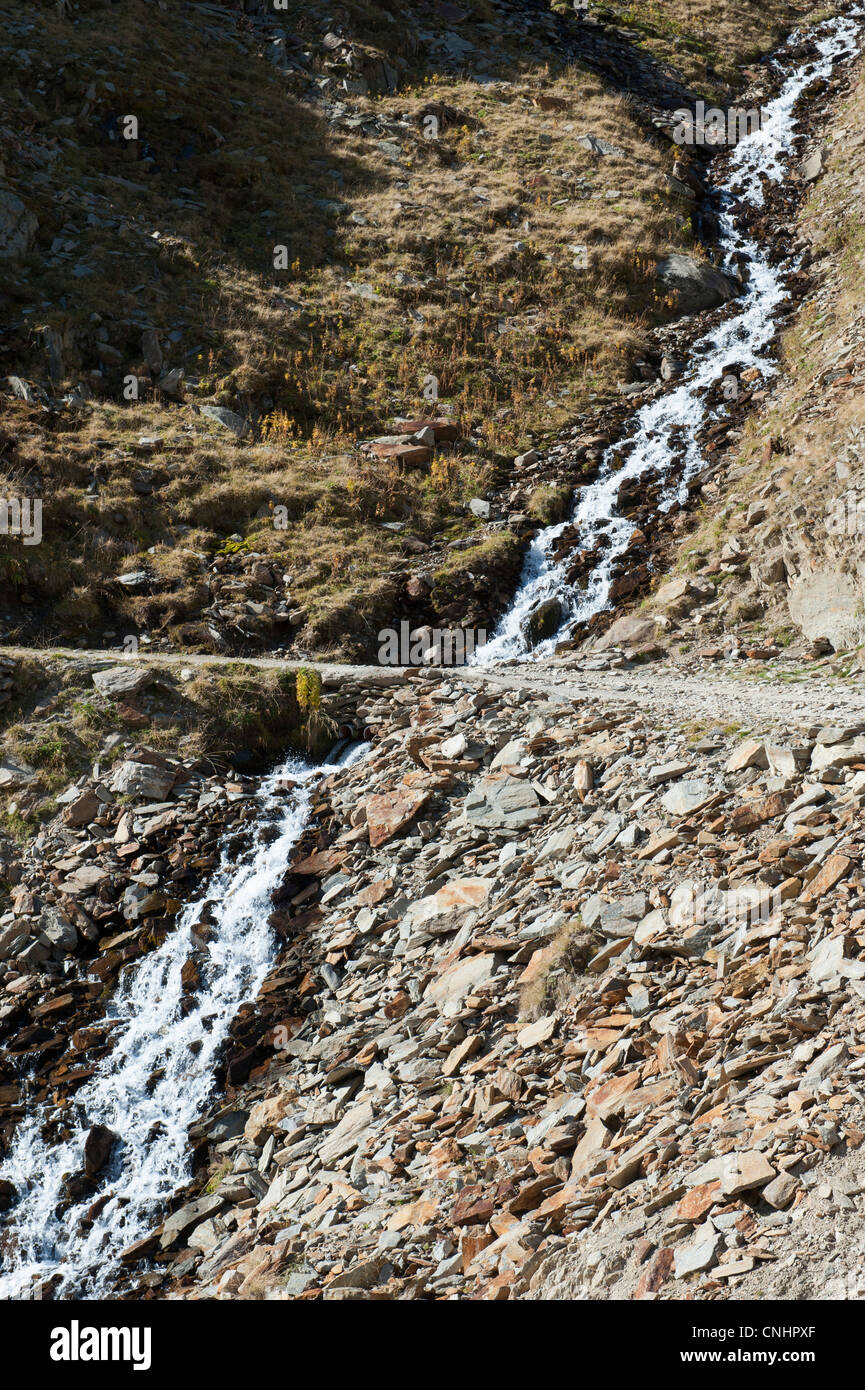 A hiking trail crossing a stream, Tirol, Austria Stock Photo - Alamy