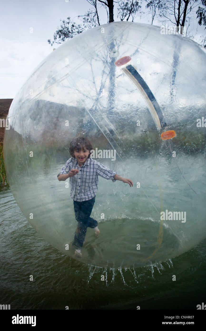 Children In Water Walking Ball High Resolution Stock Photography and ...