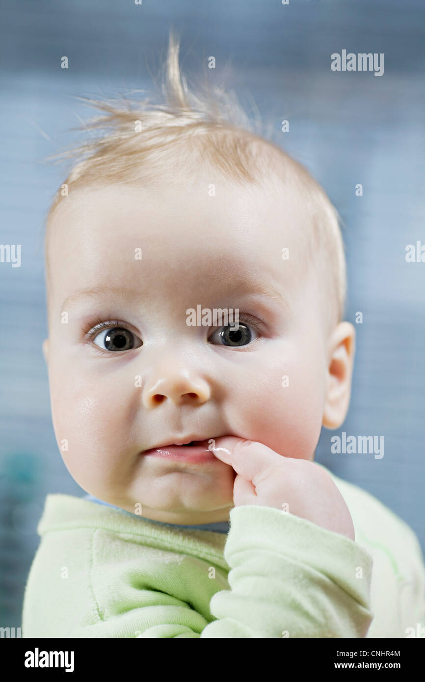 Curious baby boy Stock Photo - Alamy