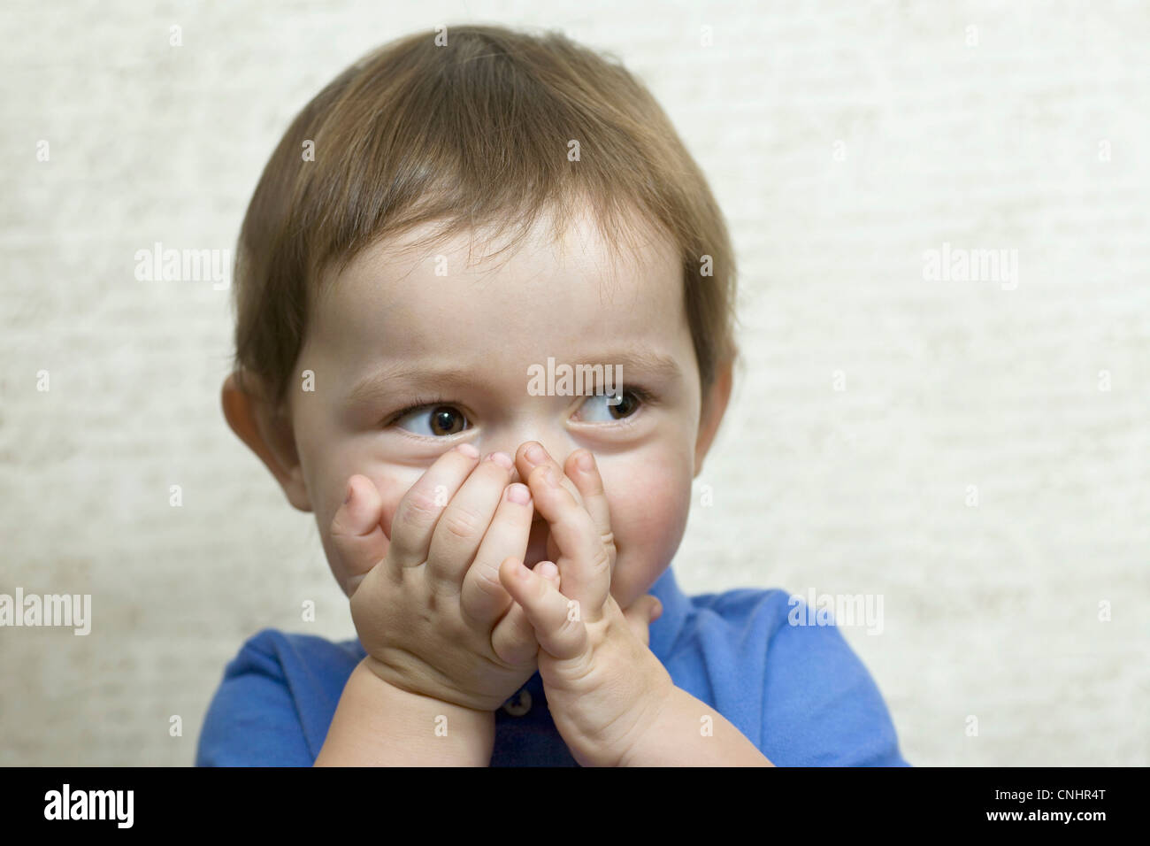 Shy child Stock Photo - Alamy