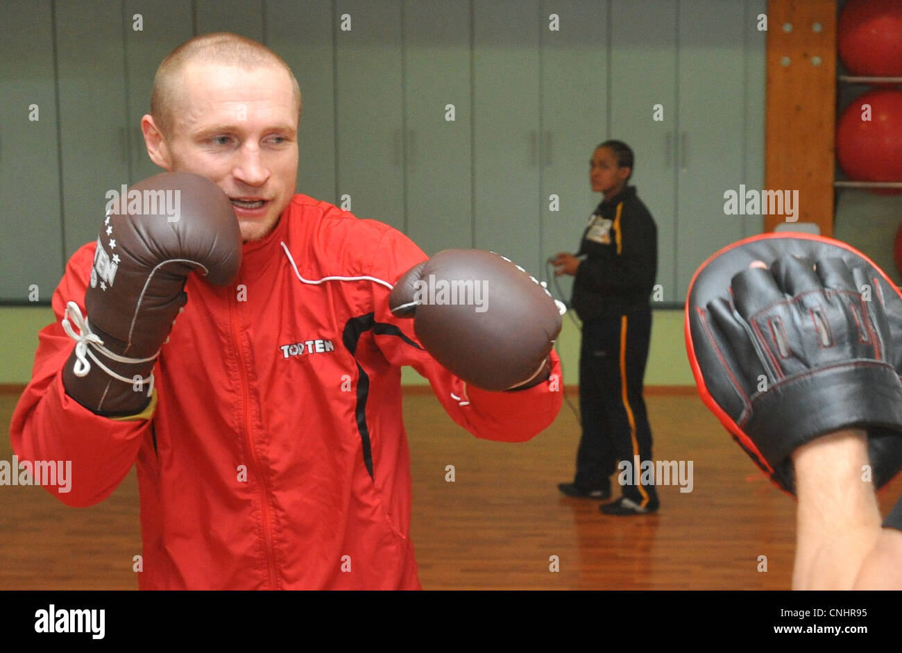Boxer Lukas Konecny CZE trains prior Interim WBO Light Middleweight ...