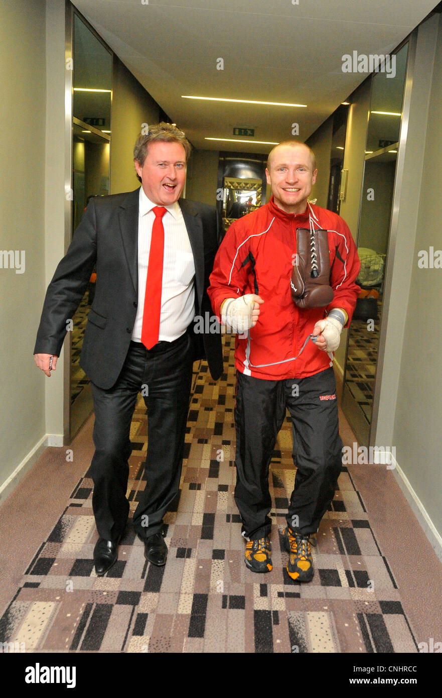 Boxer Lukas Konecny CZE hotel manager Michal Ricanek are seen Best ...