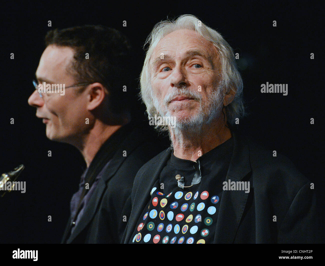 French actor Pierre Richard right his son Olivier Defays pictured ...