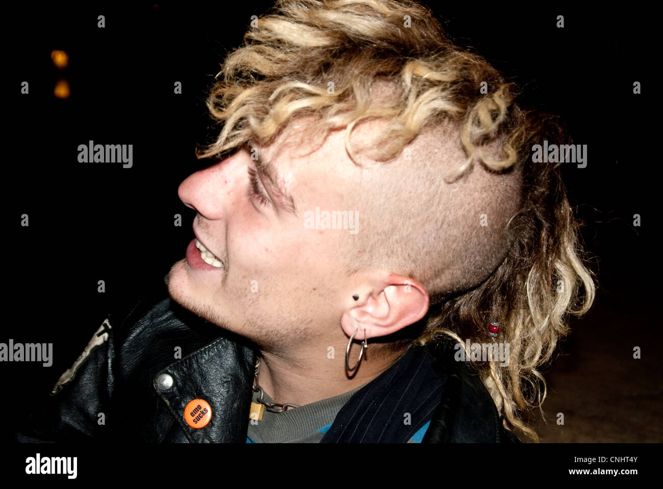 Italian punk in Granada Stock Photo - Alamy