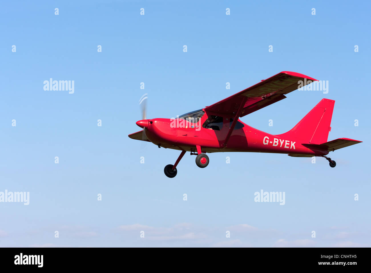 Glasair G-BYEK in flight after take-off from Breighton Airfield Stock ...