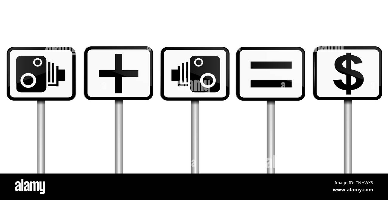 Police speed camera sign Black and White Stock Photos & Images - Alamy