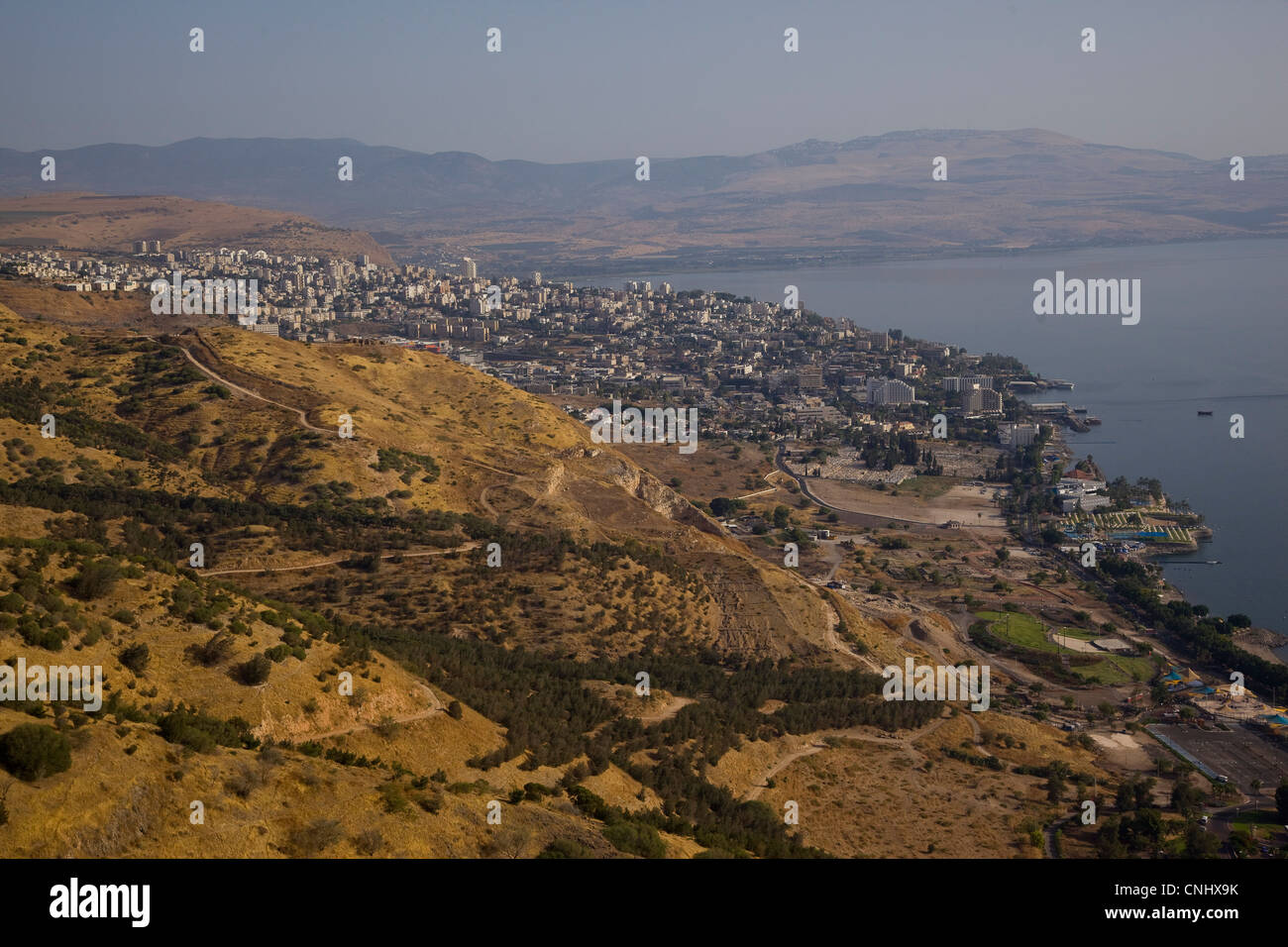 Aerial photograph of the archeologic site of mount Berenice near the ...
