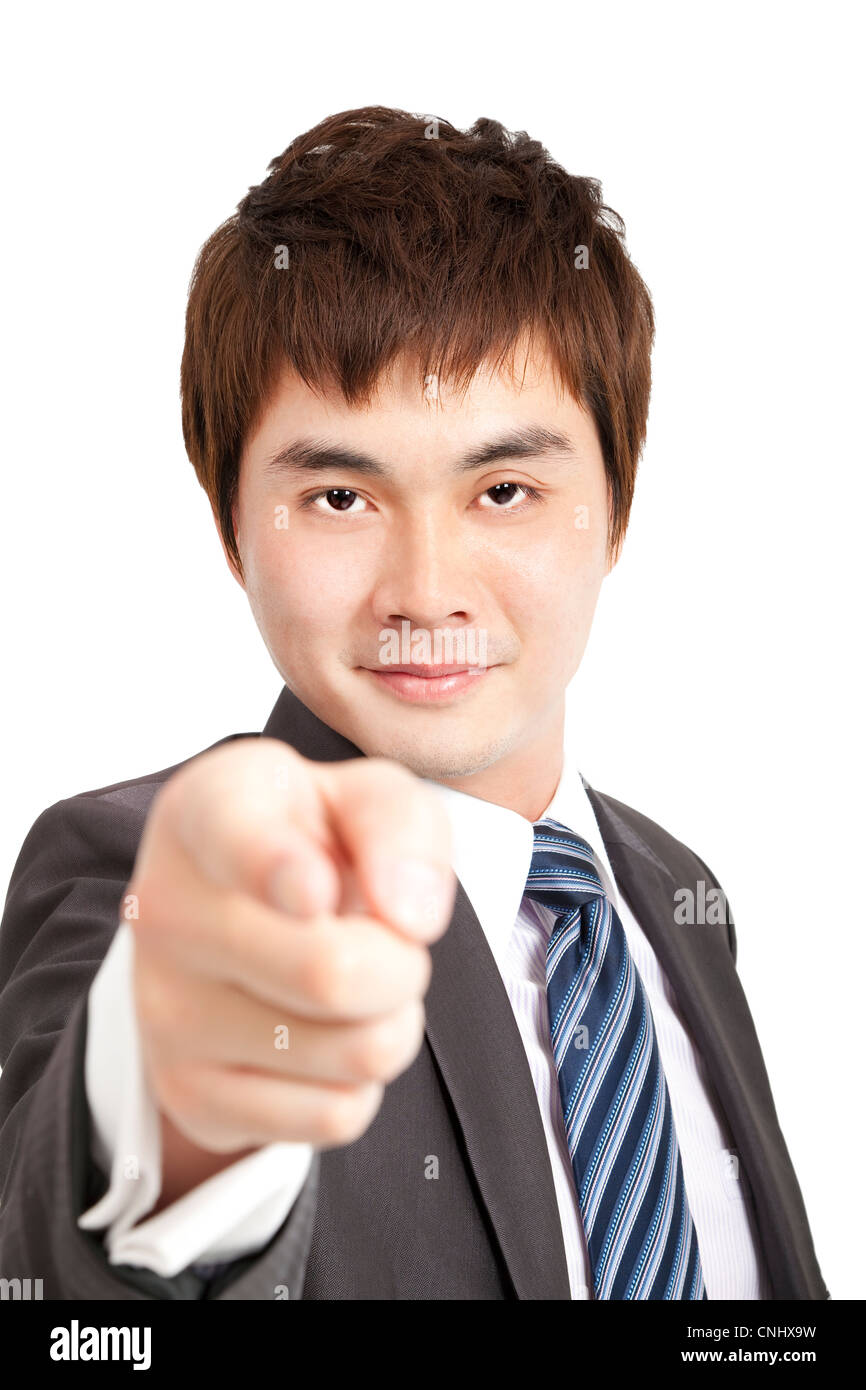 businessman finger pointing you Stock Photo - Alamy