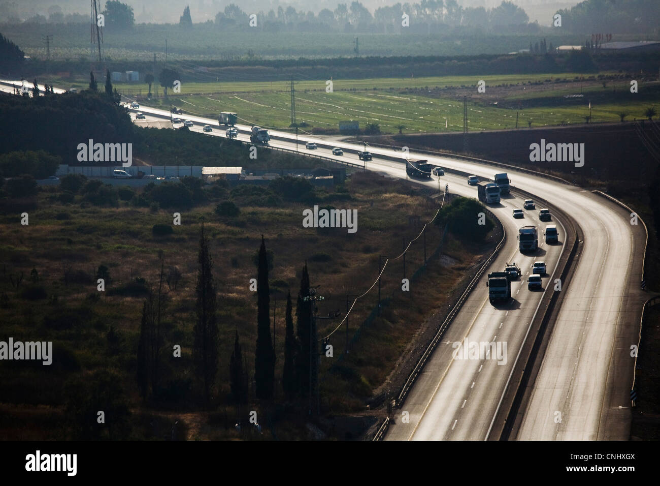 Aerial photograph of the Sharon Stock Photo - Alamy