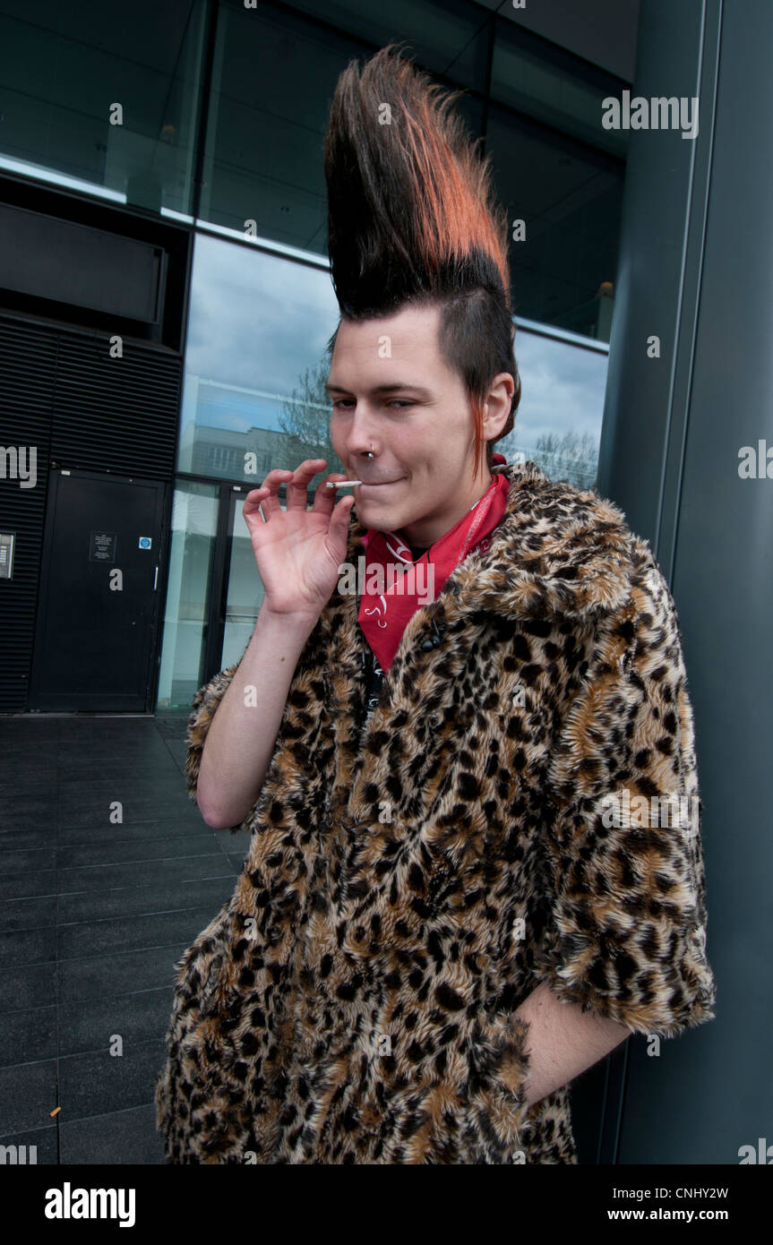 Punk student smoking Stock Photo - Alamy