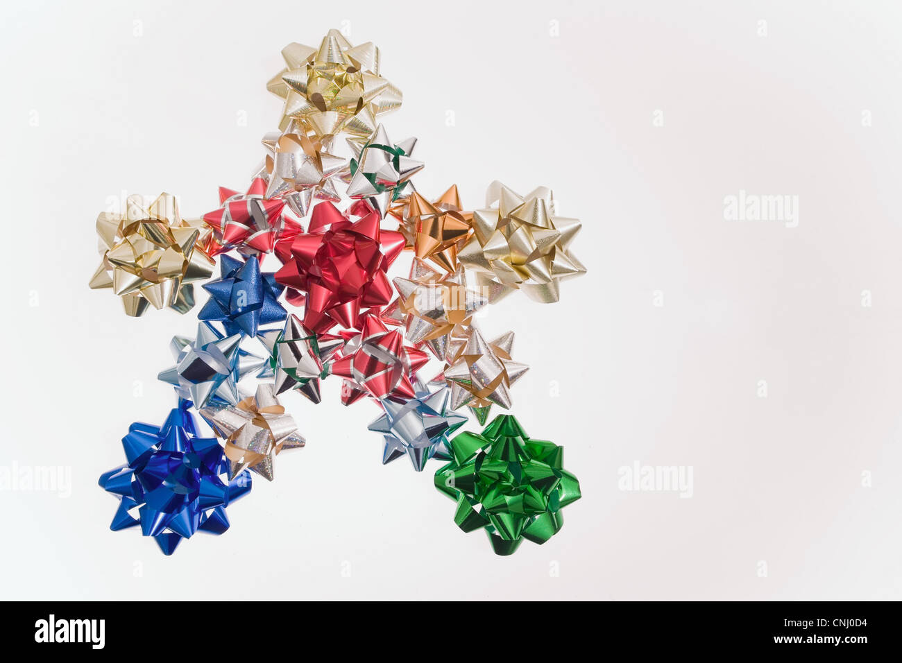 Gift bows in star shape Stock Photo - Alamy