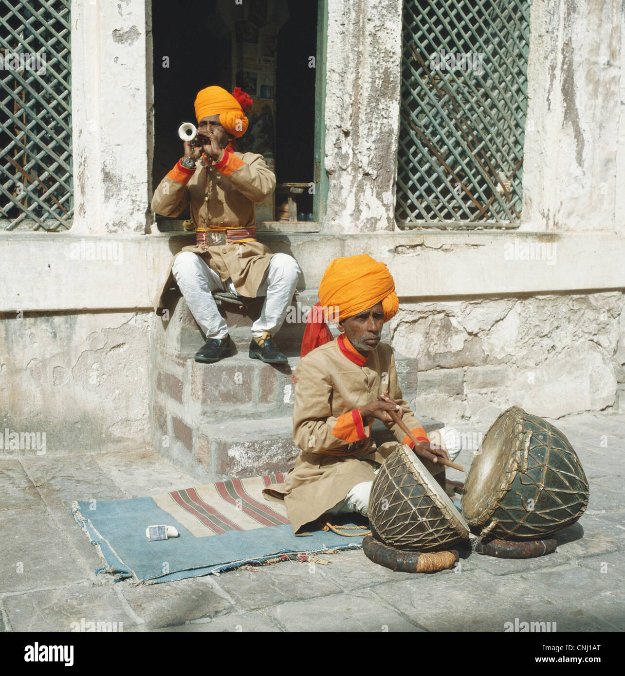 Traditional Rajasthani Musicians Jodhpur Fort Rajasthan India Stock ...