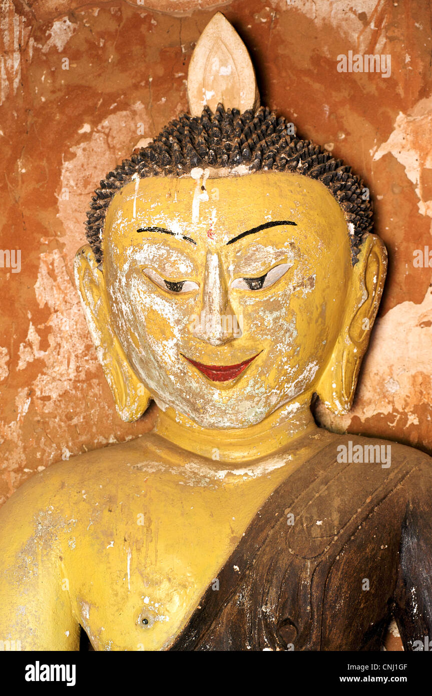 Ancient buddha statues in temple at Bagan, Burma Myanmar Stock Photo ...
