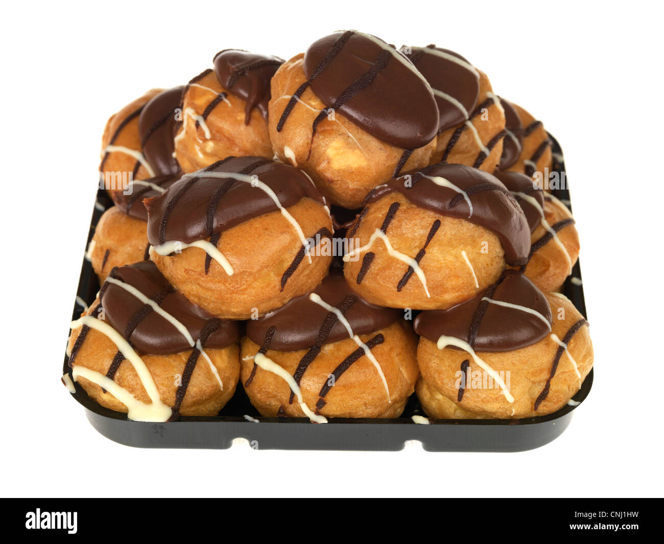 French profiteroles cream puff Cut Out Stock Images & Pictures - Alamy