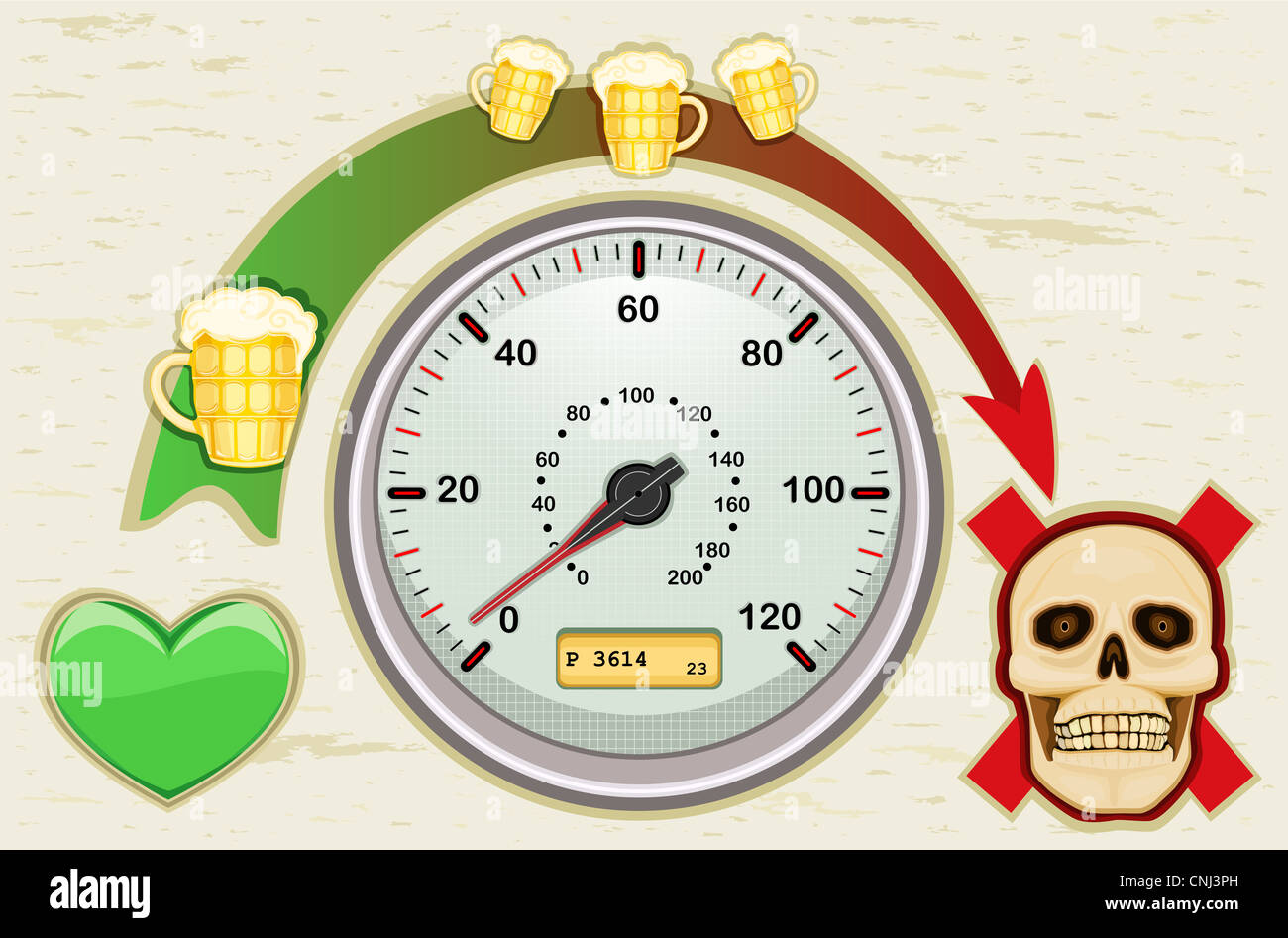 Drunk driving leads to death - never drink and drive Stock Photo - Alamy