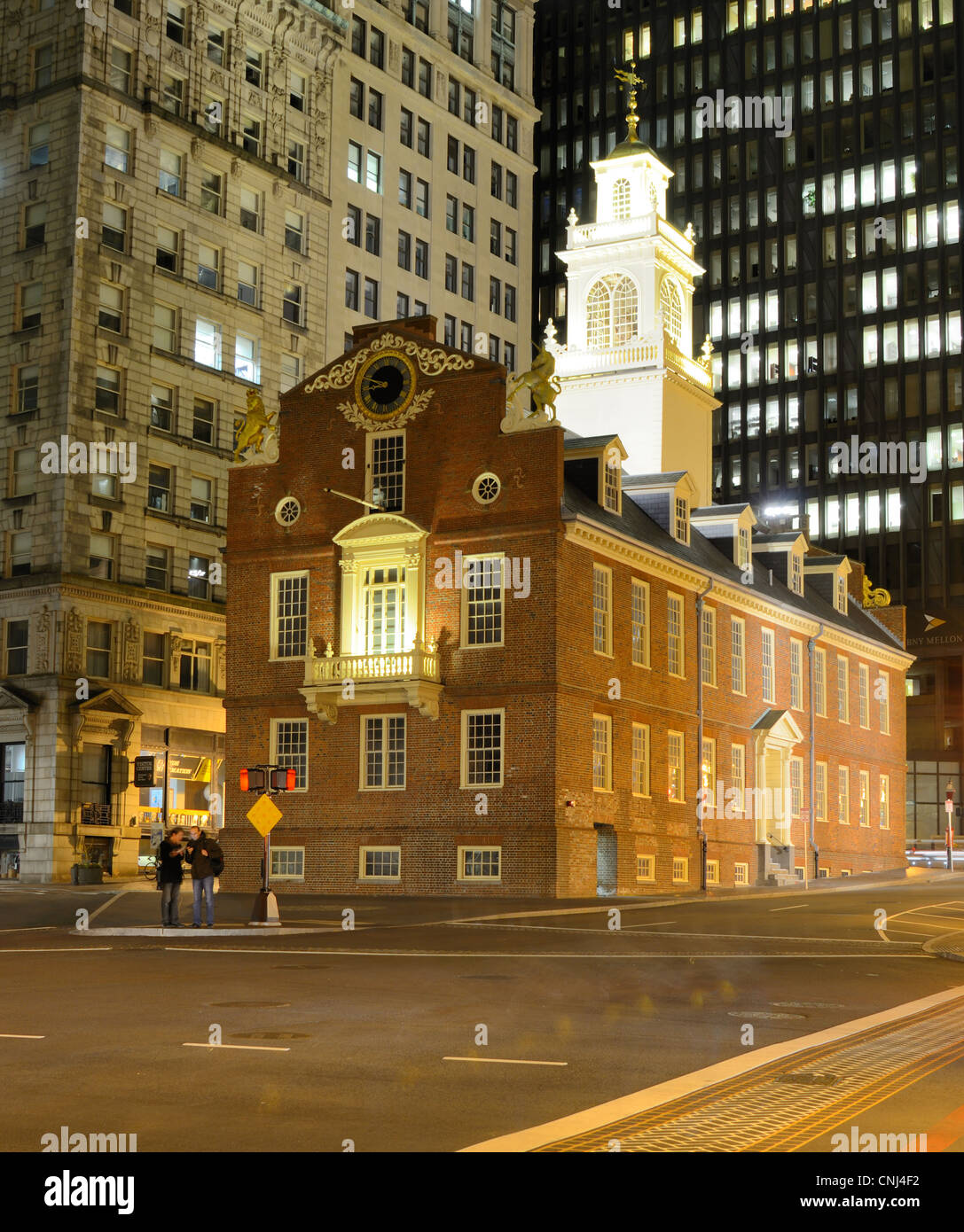 Boston nighttime hi-res stock photography and images - Alamy