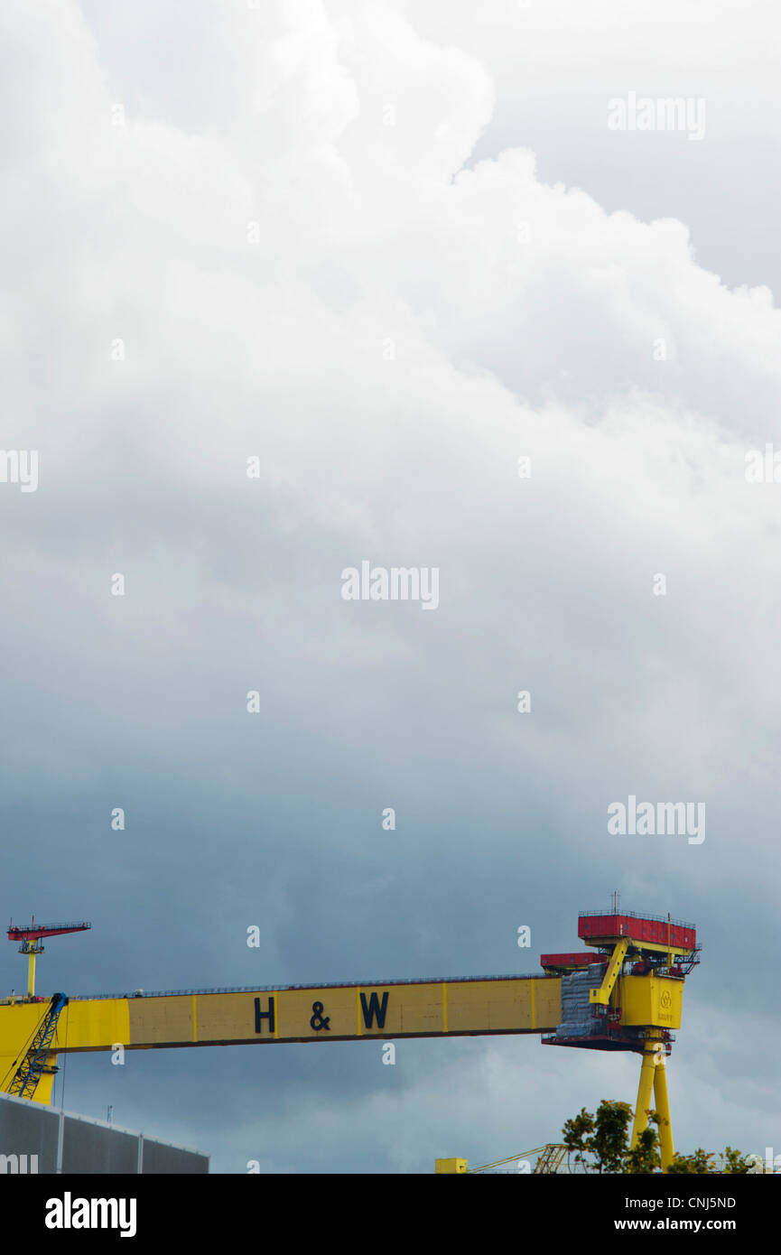The Harland & Wolf cranes, Known as Samson and Goliath Stock Photo - Alamy