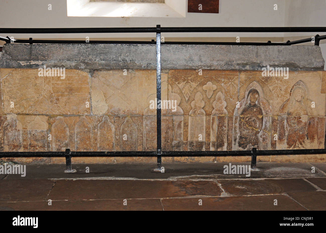 The mysterious de Tracey tomb, St Mary's Church, Morte Hoe Stock Photo ...