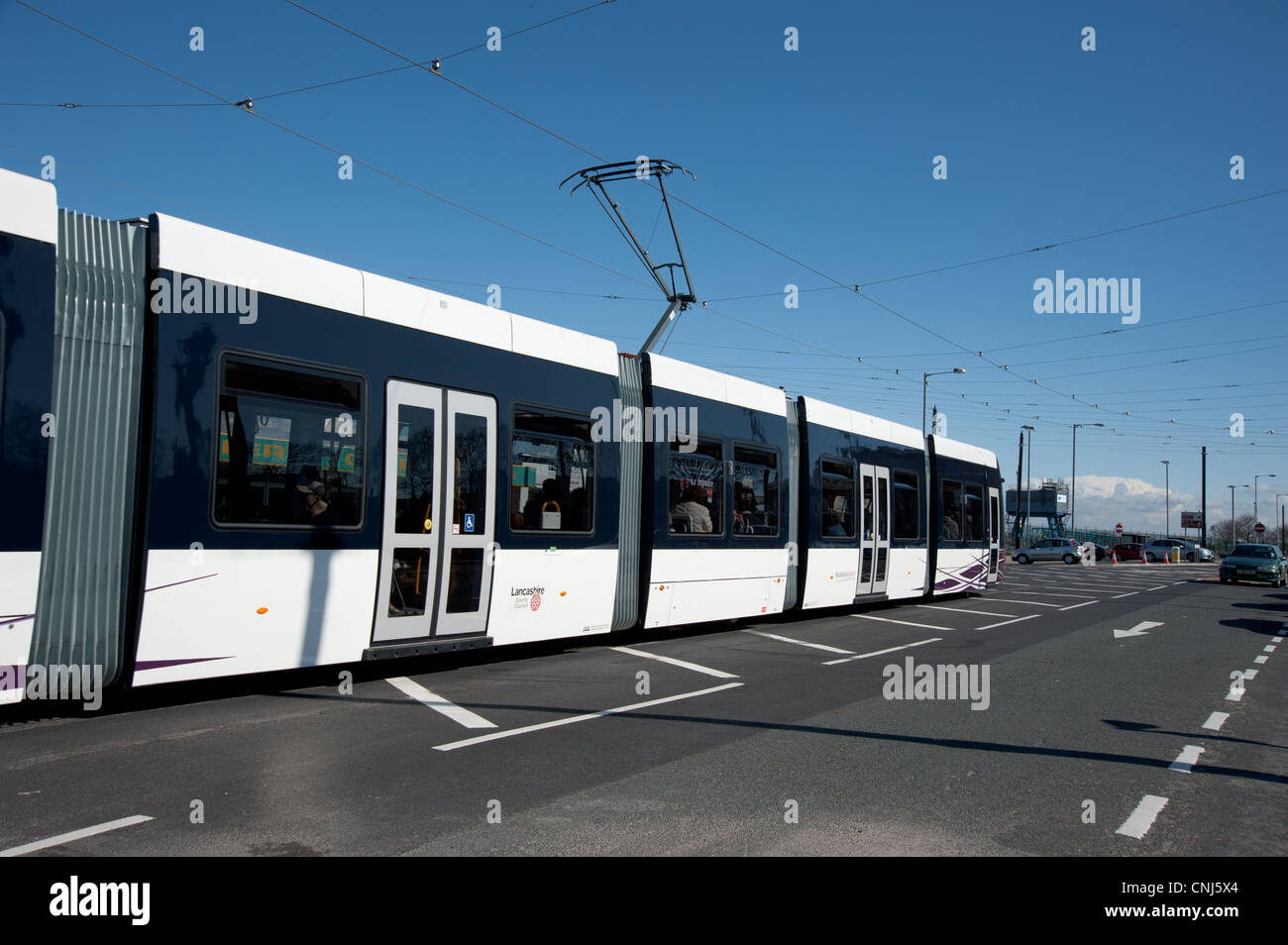 The new Blackpool "Super Trams Stock Photo - Alamy