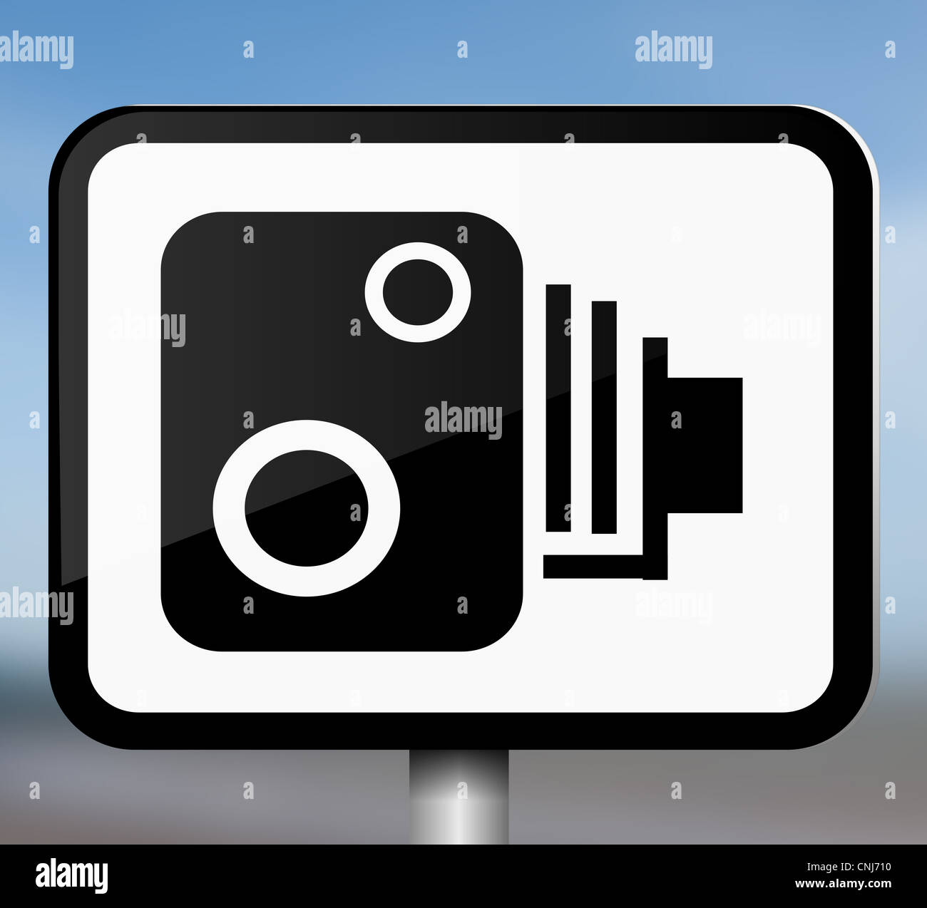 Speed camera sign Stock Photo - Alamy