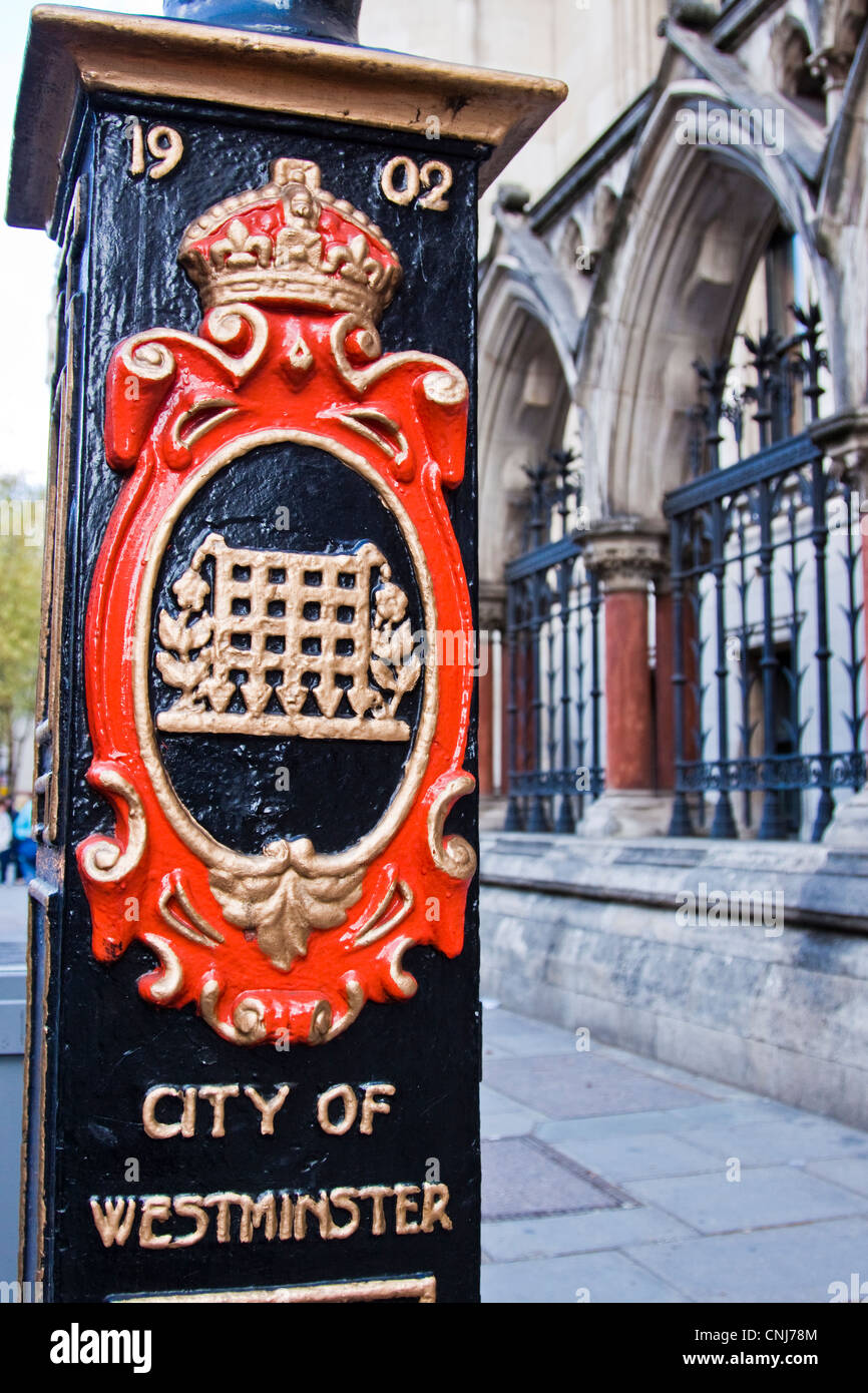 City of Westminster Road Marker Stock Photo - Alamy