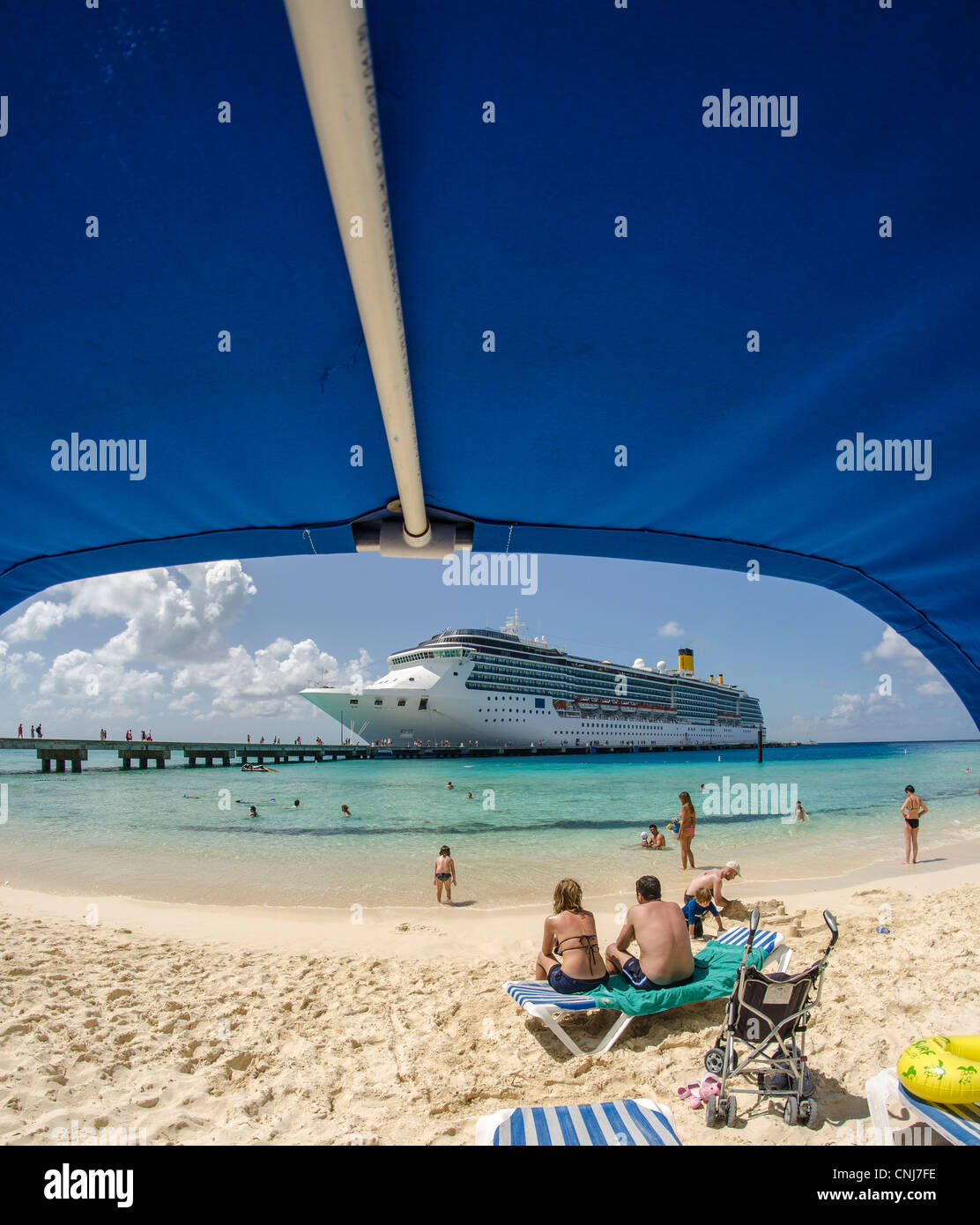 Colors of a beautiful sandy Beach, Caribbean Stock Photo - Alamy