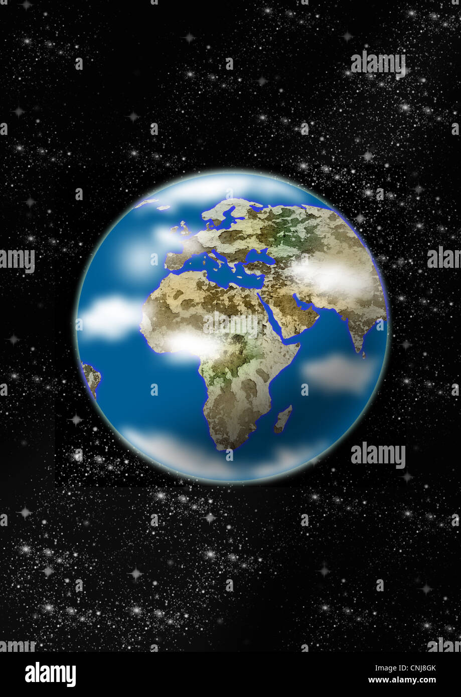 a vector with a texture of a globe earth Stock Photo - Alamy