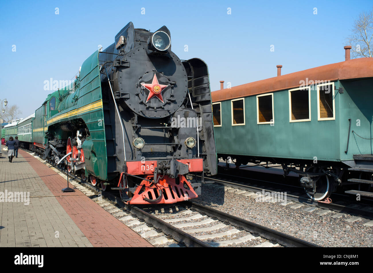 Russian steam locomotive P36-0001. Built in 1950 Stock Photo - Alamy