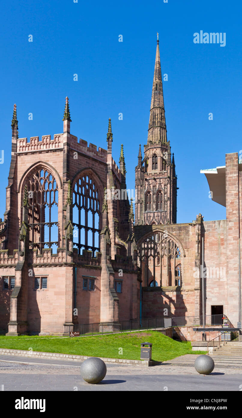Coventry cathedral old bombed ruined cathedral west midlands England GB ...