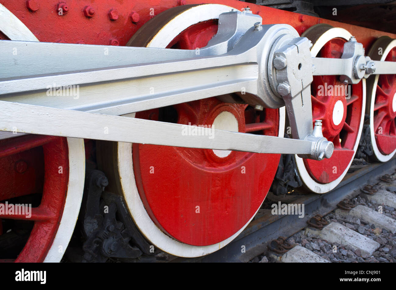 Steam locomotive wheels Stock Photo - Alamy