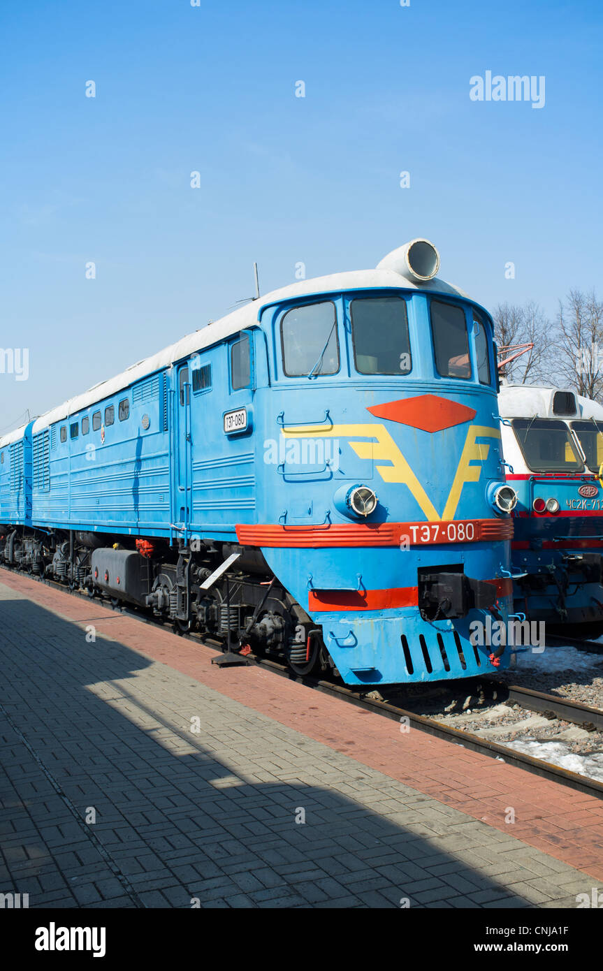 Russian diesel passenger locomotive TE7. Built in 1963 Stock Photo - Alamy