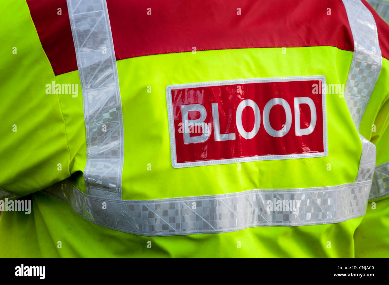 Blood High Visibility Jacket Paramedic Stock Photo - Alamy