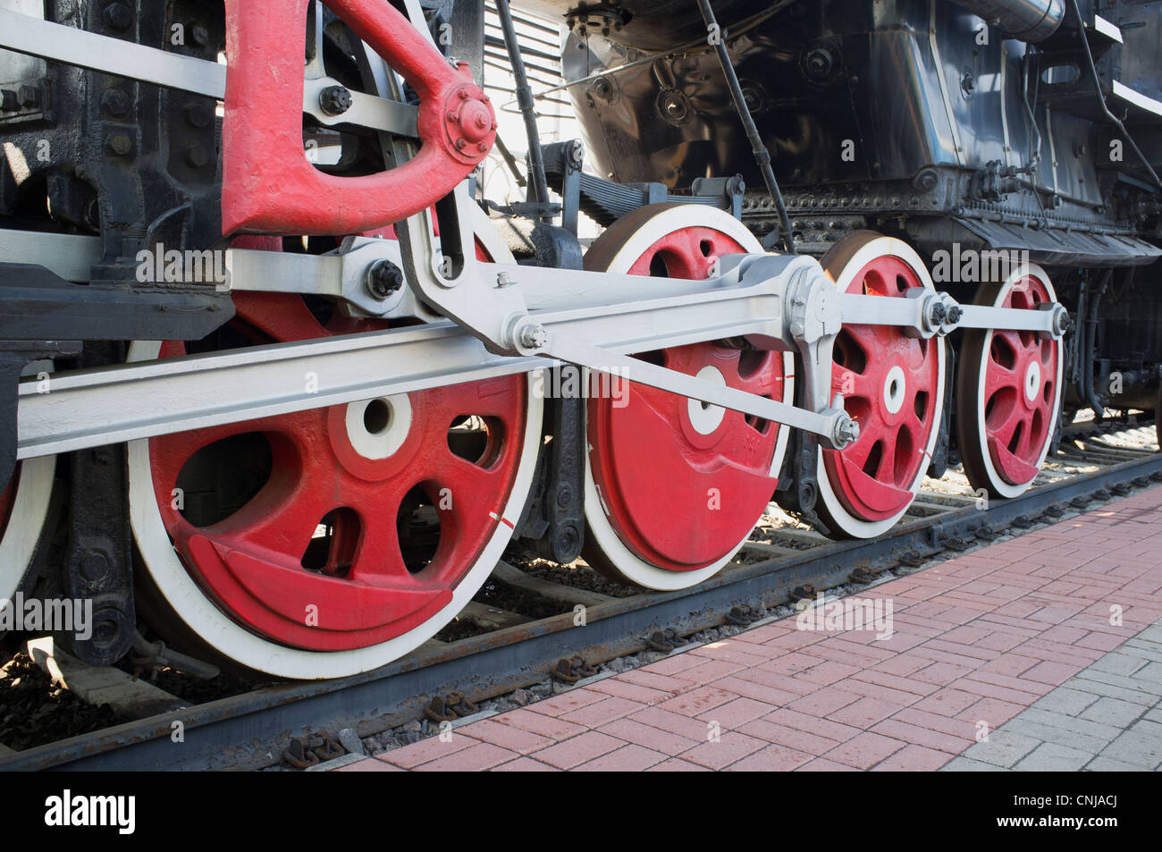 Steam locomotive wheels Stock Photo - Alamy