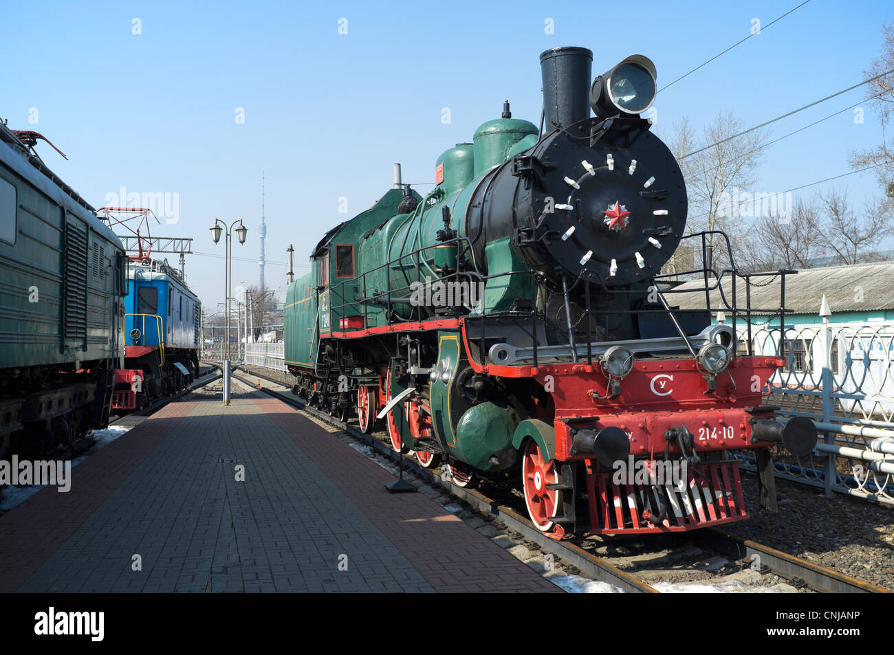 Russian steam locomotive SU214-10. Built in 1938 Stock Photo - Alamy