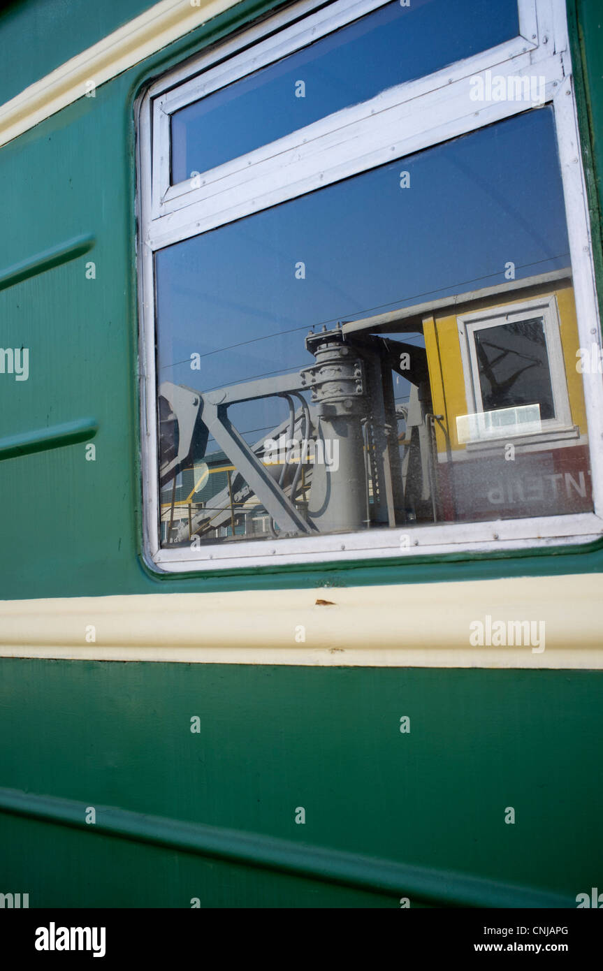Railroad car window Stock Photo - Alamy