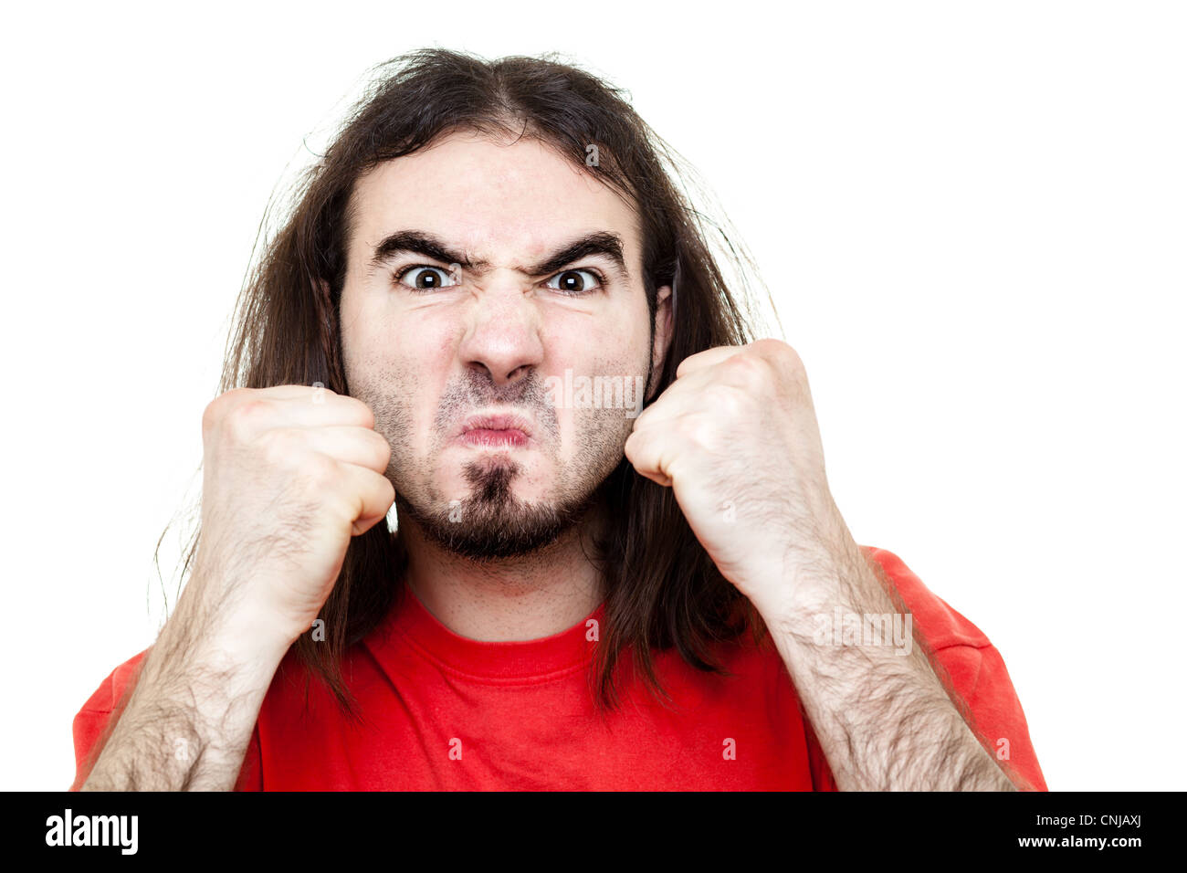 Angry man and long white beard hi-res stock photography and images - Alamy