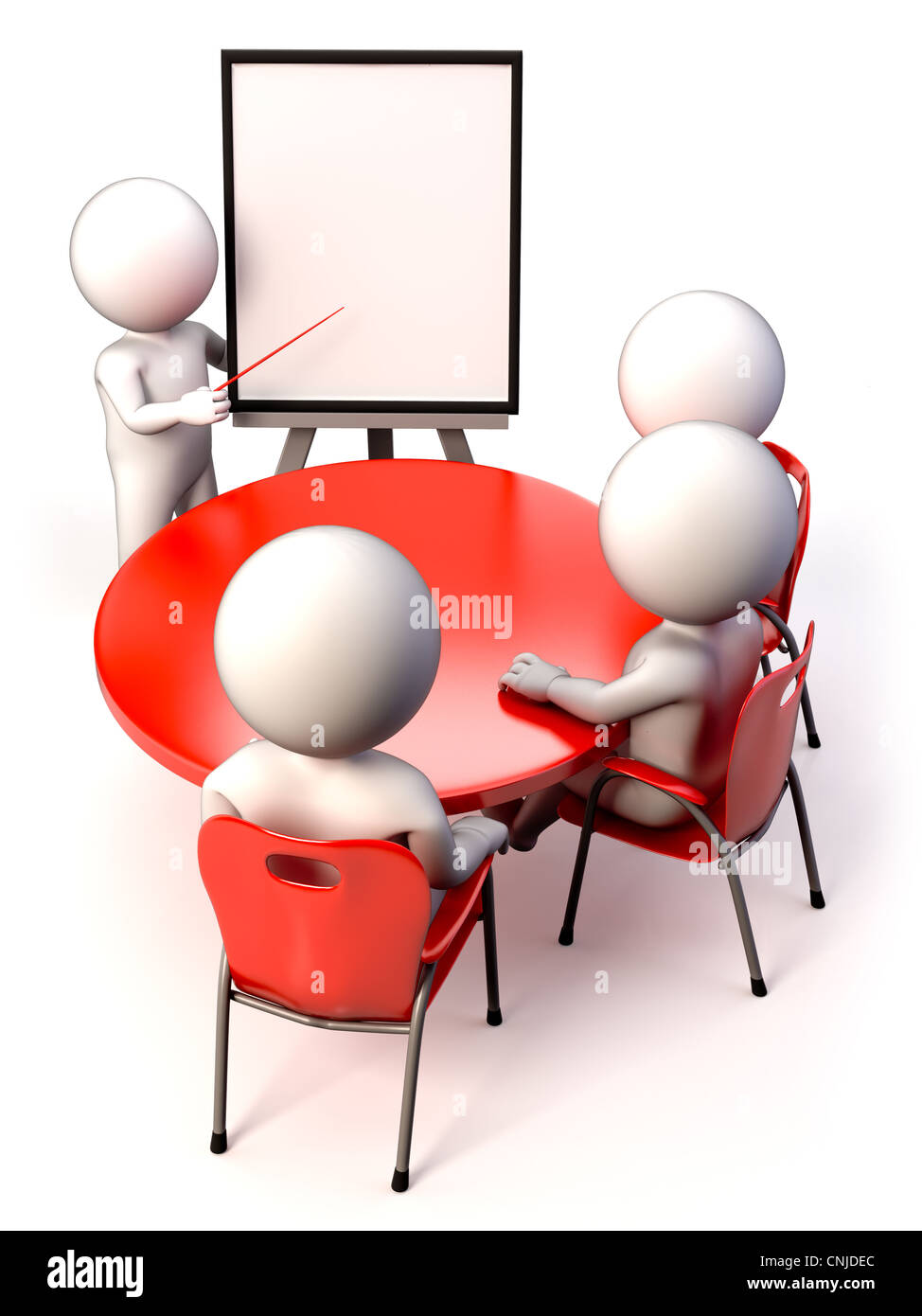 Cartoon Business People In Meeting Cut Out Stock Images & Pictures - Alamy