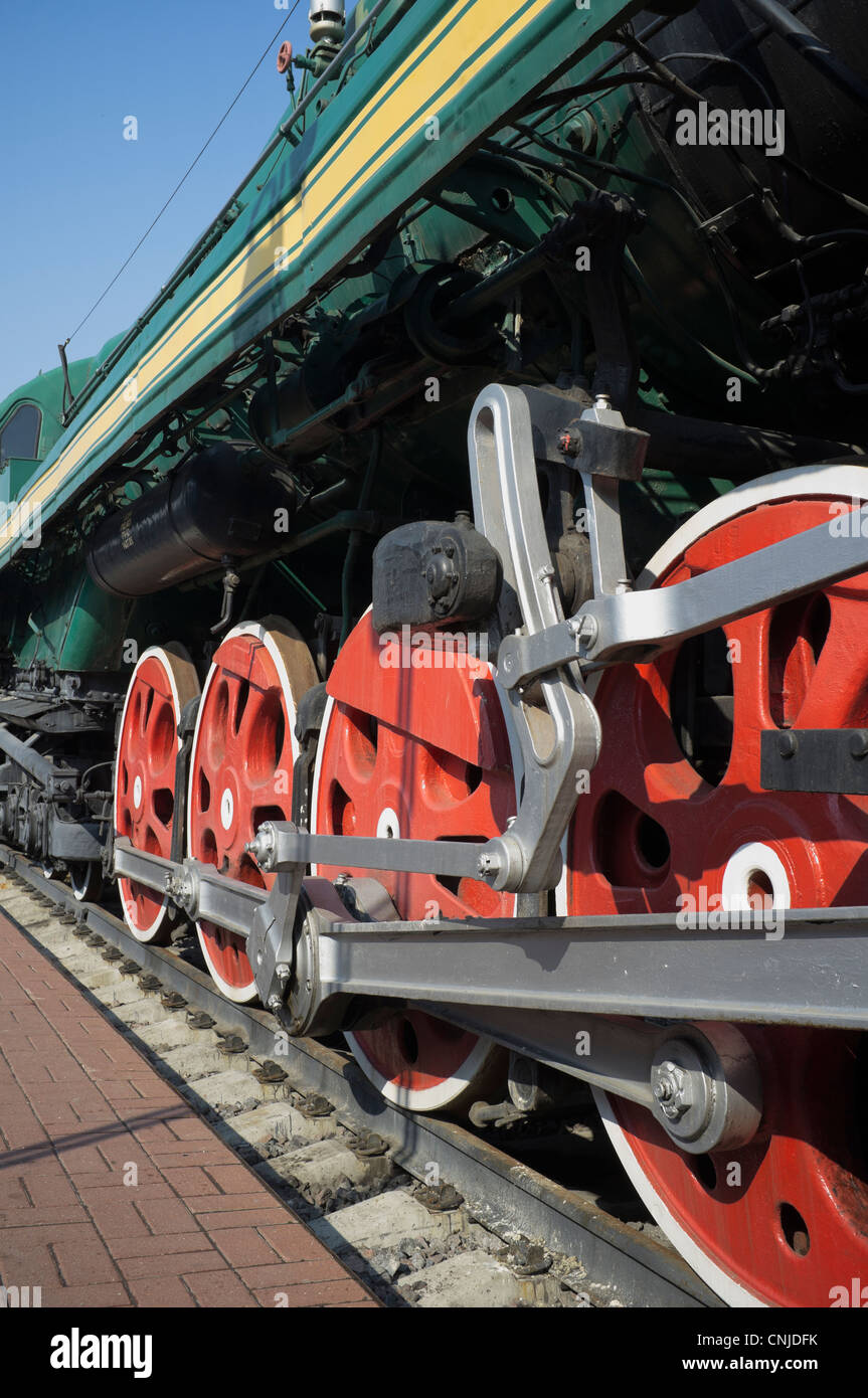 Steam Locomotive Wheels Stock Photo Alamy