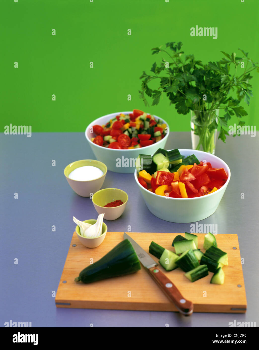 Preparing the vegetables Stock Photo - Alamy