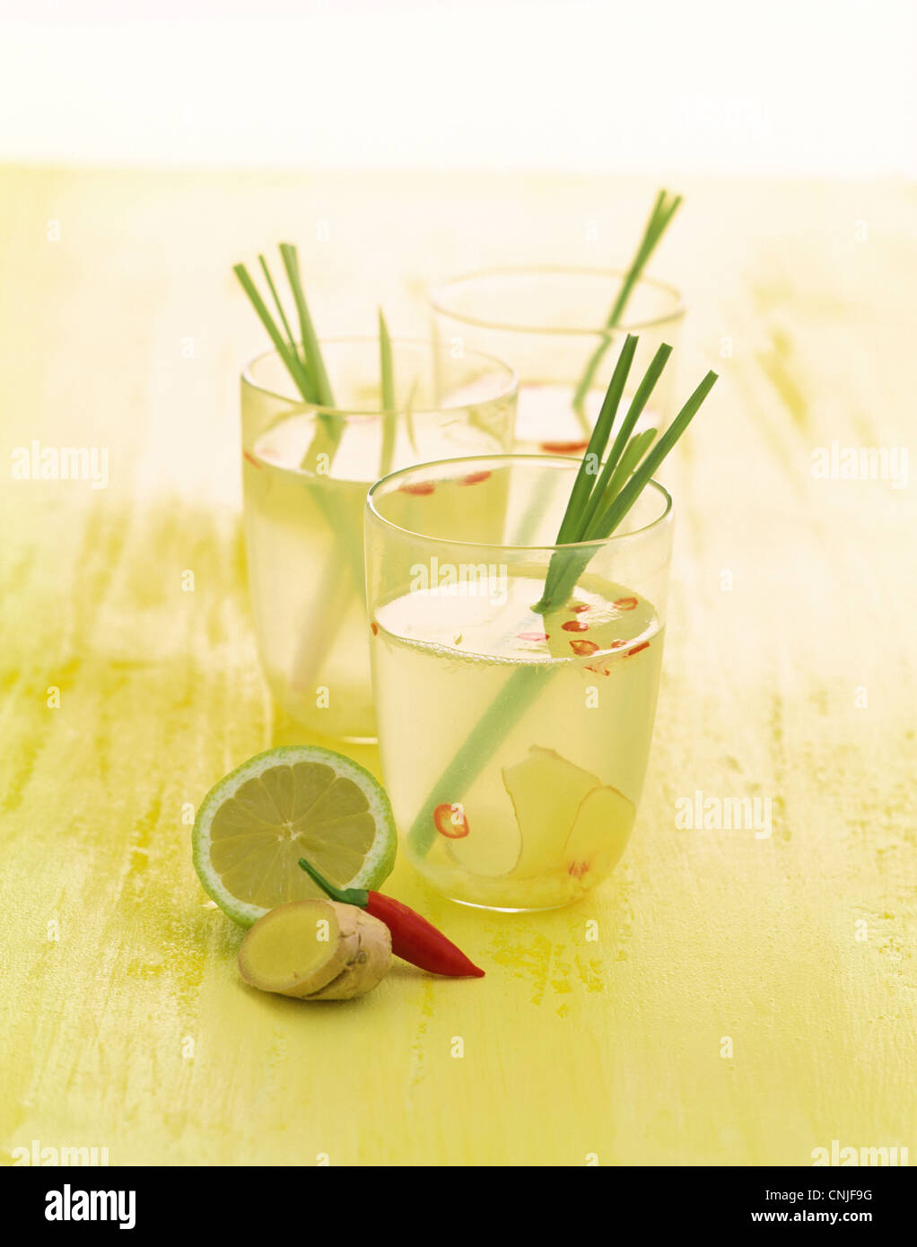 Ginger - lime tea Stock Photo - Alamy
