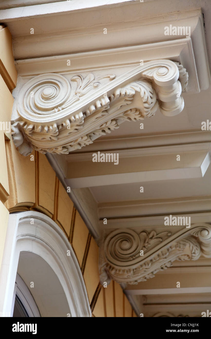 decorated with the support of the balcony, architectural detail Stock ...