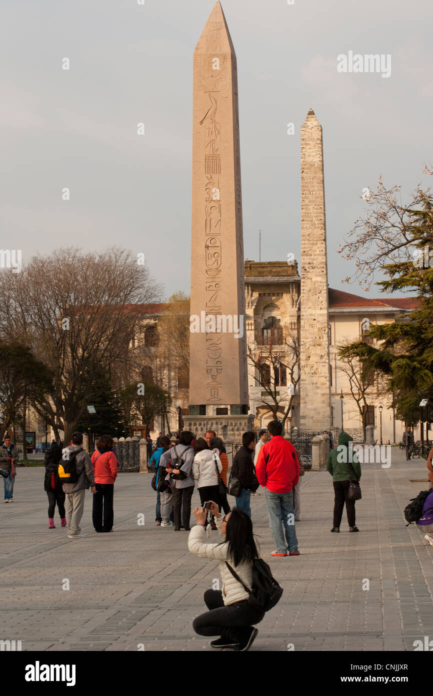 The Hippodrome Istanbul with two Obelisks Stock Photo - Alamy