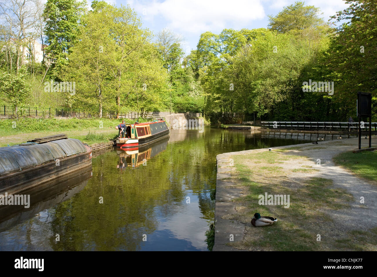 Bugsworth Canal Basin in Whaley Bridge in Derbyshire Stock Photo - Alamy